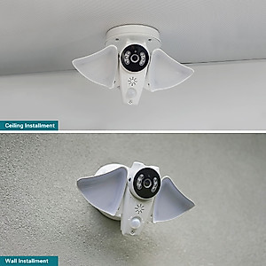 BUBO Outdoor Floodlight Camera,WiFi 1080P Security Cam, PIR Motion Sensor Light with Siren Alarm,IP65 Waterproof,Colorful Night Vision,Dusk to Dawn,Two-Way Audio,64GB MicroSD,Compatible with Alexa