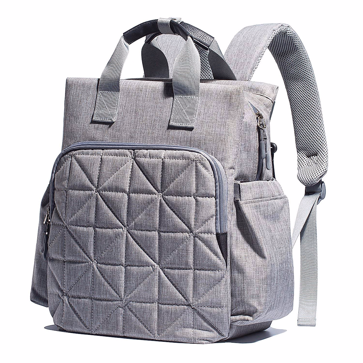 SoHo Kenneth Diaper Backpack 6Pc Set Tote Bag, Gray