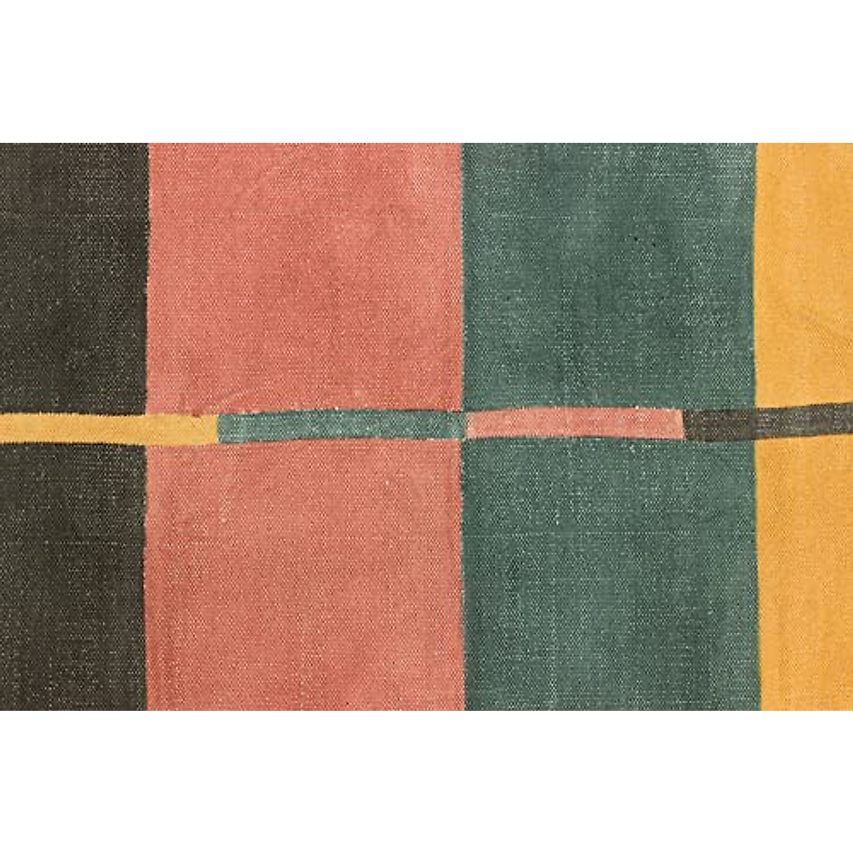 Casavani Indian Handmade Cotton Carpet Geometric Multicolor Area Dhurrie Best Uses For Home/Office 3x5 Feet Rugs for Bedroom,Living Room,Kids Room,Hallway Enterway,Kitchen 4x15 Feet Runner