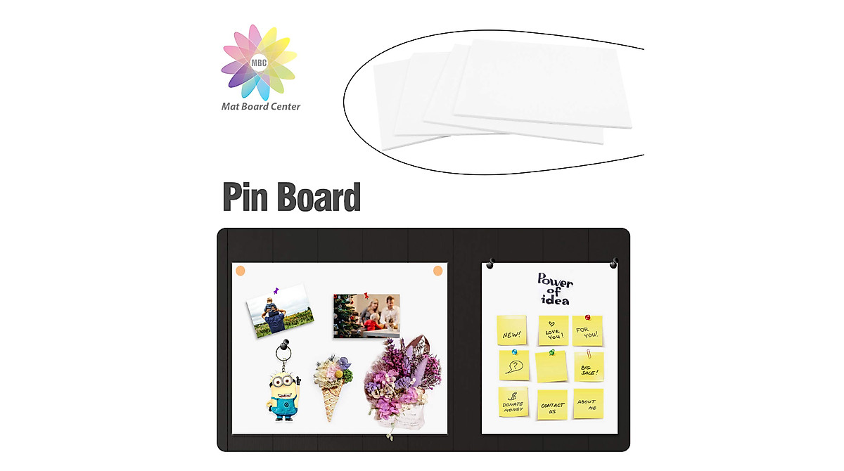 MBC White Foam Core Boards - Pack of 10 for Art Projects