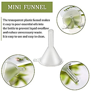 30 Pcs Small Funnel Mini Funnel Clear Plastic Funnels for Lab Bottles, Essential Oils, Perfumes, Spices, Sand Art, Powder Funnel