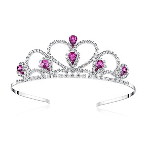 Lovelyshop Purple Gems Rhinestone Tiara for Little Kid Big Kid Prom Birthday Prinecess Crown