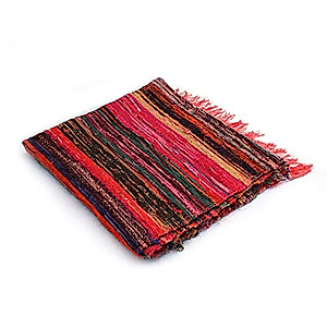 Handmade Braided Chindi Rug, Rag Rug, Area Rug, Carpet Rug, Runner Rug 3x5 Foot, 4x6 Foot, 5x7 Foot, Multi Color Rug (3x5 Foot)