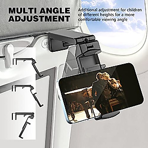 Universal in Flight Airplane Phone Holder Mount. Handsfree Phone Holder for Desk Tray with Multi-Directional Dual 360 Degree Rotation. Pocket Size Must Have Travel Essential Accessory for Flying