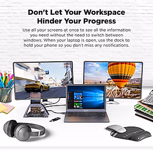 Aestoria Windows USB C Docking Station Dual Monitor - 10 Ports with 2X HDMI, 2X USB 3.0, 1x USB-C (100W PD), and Ethernet Ports. Universal Laptop Docking Station for Dell, Lenovo, HP, and MacBook