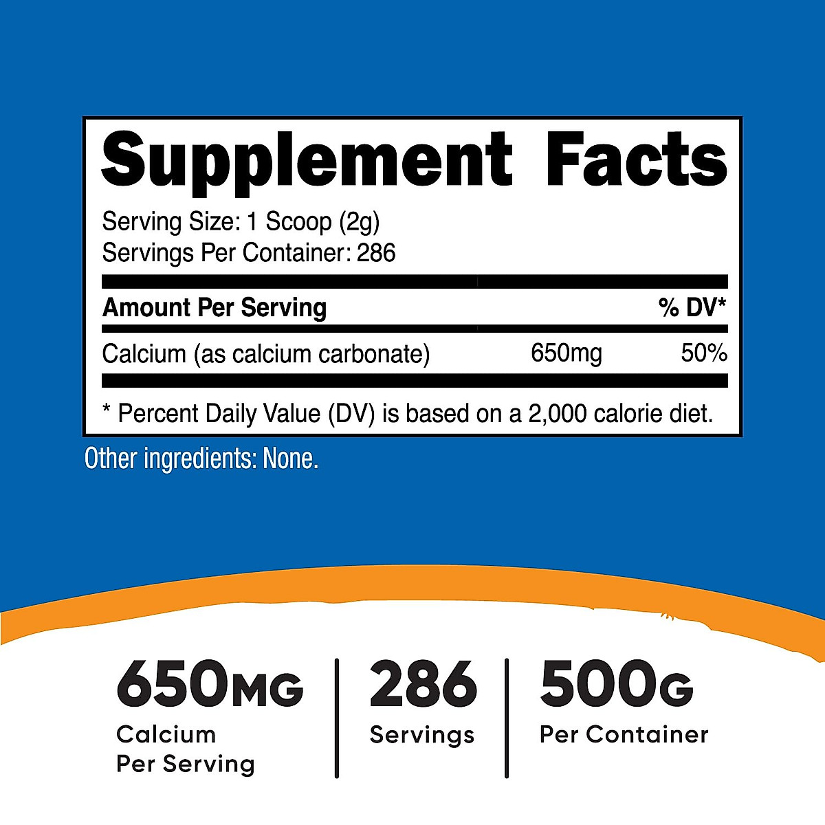 Nutricost Calcium Carbonate Powder 500 Grams