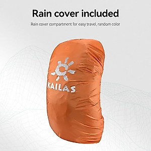 KAILAS Q-WIND II 28L Hiking Daypack with Rain Cover for Men Women Waterproof Lightweight Backpack Travel Outdoor Dark Black