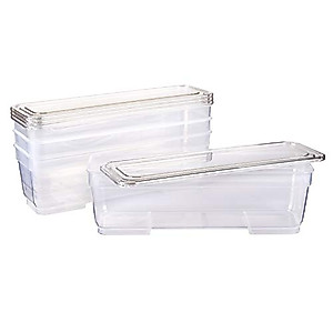 ArtBin 6971AG XL Bins with Lids 4-Pack, [4] Extra Long Art & Craft Organizer Boxes, Clear