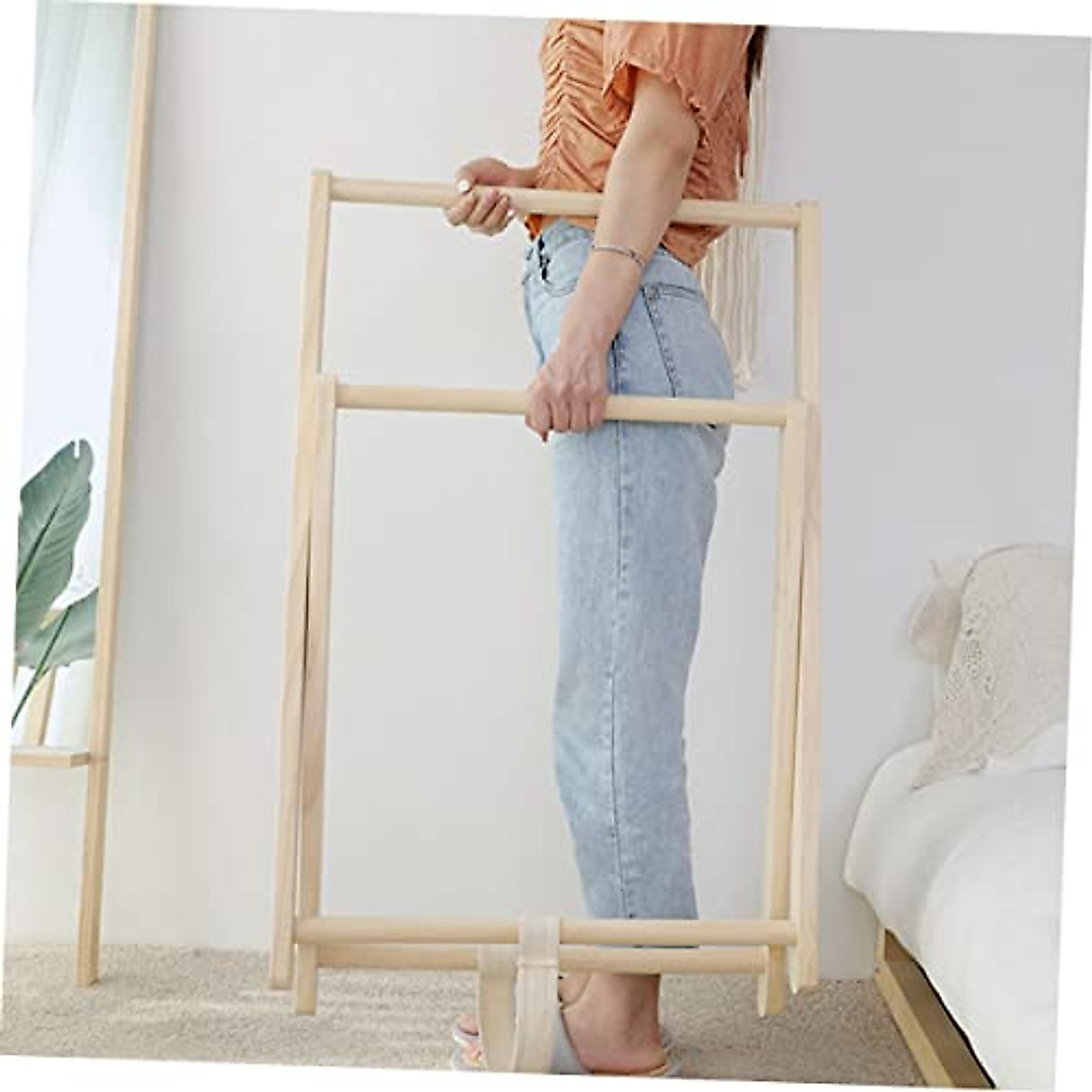 Veemoon Clothes Organizer Rack 1pc Simple Hanger Clothes Organizer Rack Modern Garment Rack Clothes Rack Storage Holder Clothing Solid Wood Wooden Garment Rack Clothes Rack