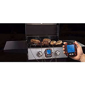 Maverick PRO-Series XR-50 Extended (500FT Range, 4 Probe) Digital Remote Wireless BBQ, Meat & Smoker Thermometer, Black/Red and Z-Cloth Bundle