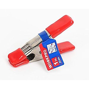 WORKPRO W032006 Steel Spring Clamp, Heavy-Duty, 1 In., Non-Marking PVC Coated Tips and Handles (Single Pack)