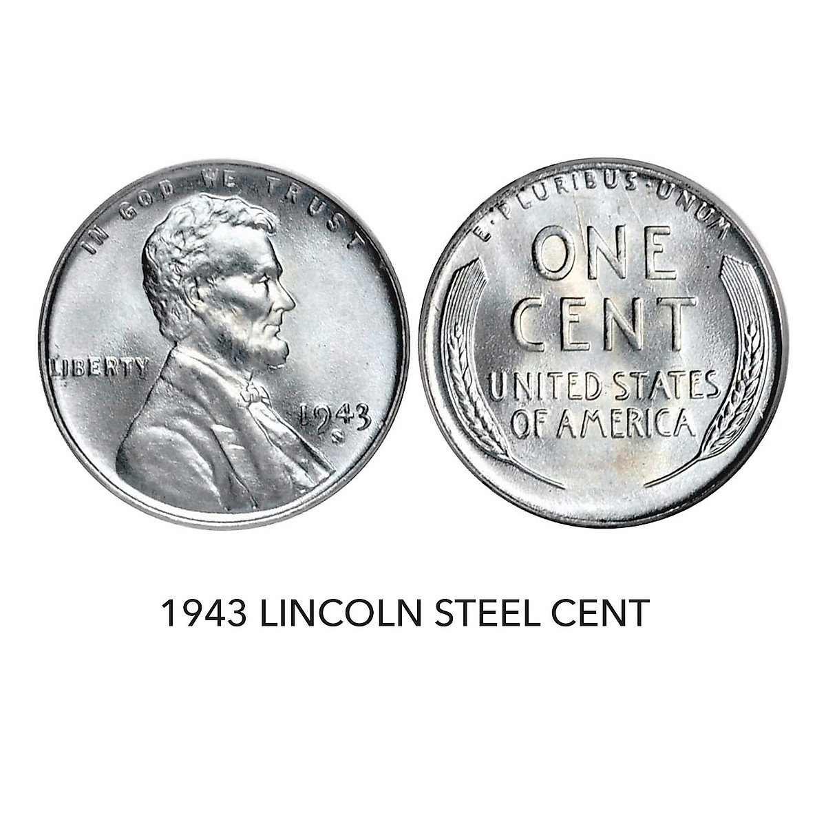 1943 P, D, S Lincoln Steel Cent Penny Wartime Collection Ungraded