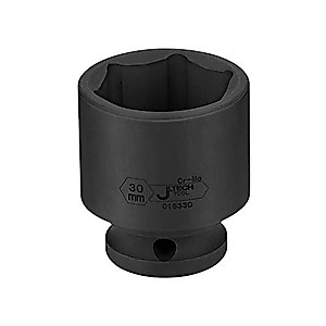 Jetech 1/2 Inch Drive 30mm Standard Impact Socket, Chrome Molybdenum Alloy Steel, 6-Point Hex Shallow Socket for Ratchets, Torque Electric Wrenches, Strong and Durable, Metric