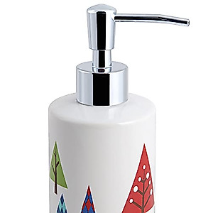 Allure Home Creation Holiday Christmas Tree 4-Piece Ceramic Bath Accessory Set