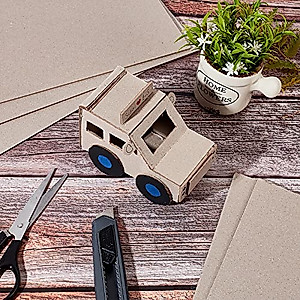 PH PandaHall 11.7 x 8.2” Book Board, 6pcs 79PT Rectangle Binders Board for Book Binding Book Cover Heavy Weight Brown Kraft Cardboard Paper Board for Scrapbooking Picture Frame Backing Invitations