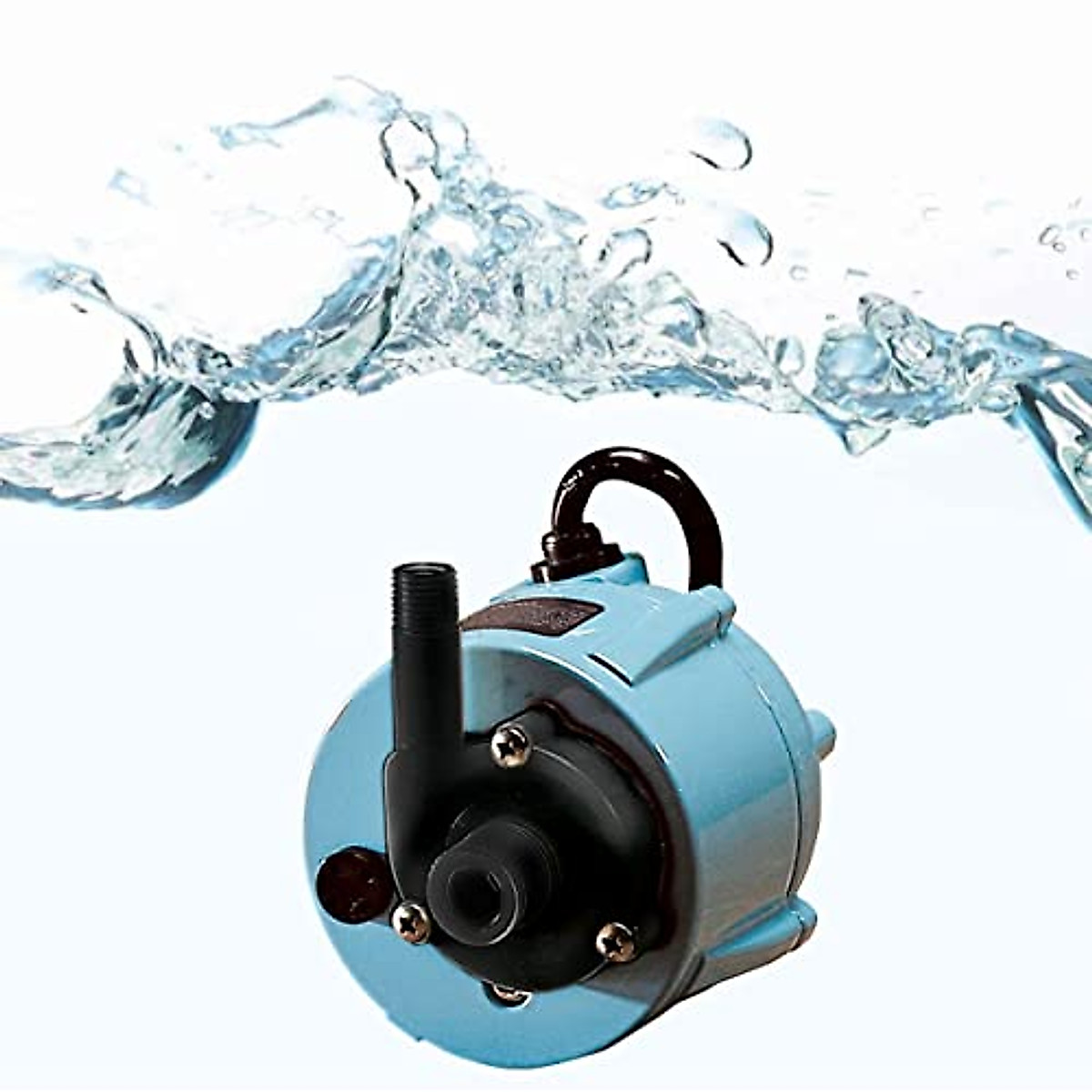 Little Giant 501203 205 GPH 115-Volt Manual Oil Filled Submersible or In-line Aluminum Direct Drive Pump, Blue, 1-42