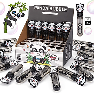 Panda Party Favors Supplies Panda Bubble Wands for Kids Panda Bubble Blowing Toy Gift Goodie Bag Stuffers 24PCS