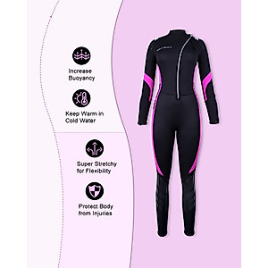 Seaskin Wetsuits for Men Women 3mm Front Zip Full Wetsuit