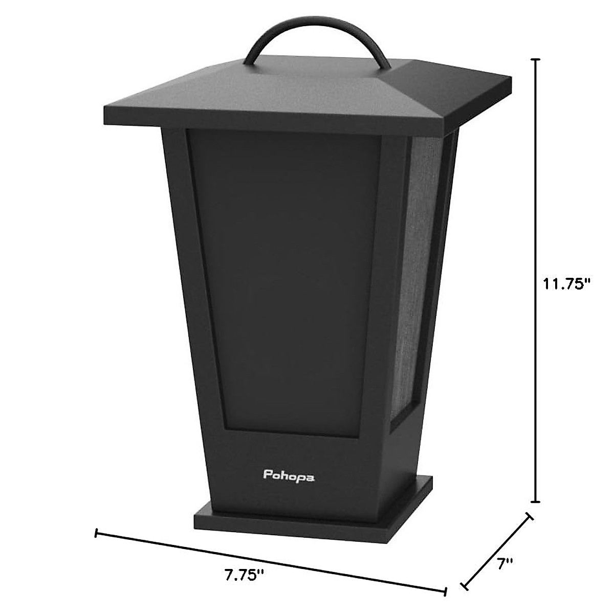 pohopa Bluetooth Speakers Waterproof, 2 Packs True Wireless Stereo Sound 20W Speakers Dual Pairing Lantern Indoor Outdoor Speakers with 20 Piece LED Lights, Rich Bass, Pinao Black