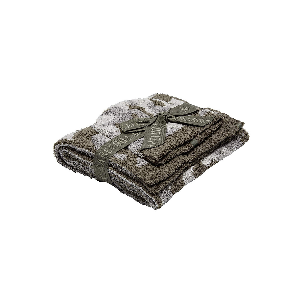 Barefoot Dreams CozyChic Camo Beanie & Scarf Set, Linen Multi, OS