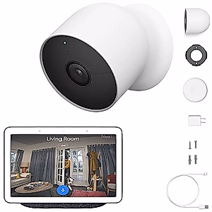 Google Nest Cam Battery Wireless Outdoor Camera and Screen Bundle (Single Camera and Screen)