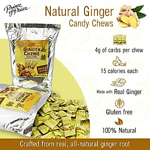 Prince of Peace Ginger Chews with Lemon, 2.2lb/1 kg. – Candied Ginger – Candy Pack – Ginger Chews Candy – Natural Candy
