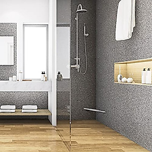 Sanliv Shower Foot Rest Bar,Corner Foot Rest for Shaving Legs,Wall Mounted Shower Foot Ledge,Antislip Knurled Brass Bar Bathroom Step,Brushed Nickel