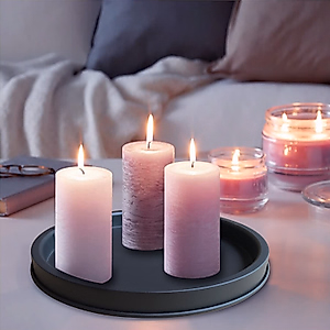 FRTIM 11.4 Inches Round Decorative Serving Tray, Green Decorative Tray Candle Tray for Coffee Dining Table Modern Farmhouse Kitchen Countertop Centerpiece Home Decoration