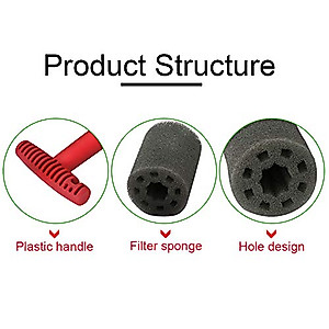 Huakun 1 Set Wheel Fitting Lug Nut Cleaning Brush Detachable Car Detailing Tool Soft Sponge Cleaner Used to Clean Dead Corners Around Various Nuts