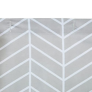 Amazon Basics Microfiber Grey Herringbone Printed Pattern Bathroom Shower Curtain - Grey Herringbone, 72 Inch