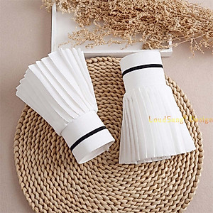 LoudSung False Sleeves Wrist Cuffs Floral Ruffle Layered Lace Cuff Detachable Fake Sleeves for Women Girls