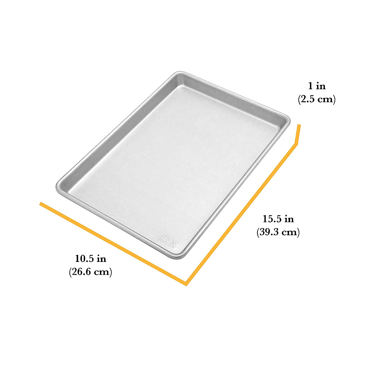 Chicago Metallic Commercial II Traditional Uncoated True Jelly Roll Pan, Make jelly rolls, cookies, pizza, one-pan meals, and more, 15-Inch by 10-Inch