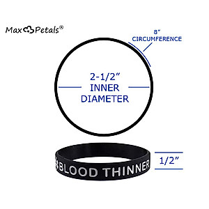 Max Petals 5 Pack - BLOOD THINNER Silicone Bracelet Wristbands