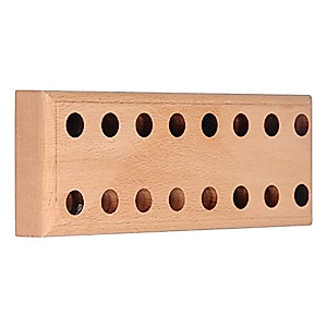 Plier Organizer Pine Wood Display Stand Base Wooden Cutter Holder Rack 16 Holes for Storage