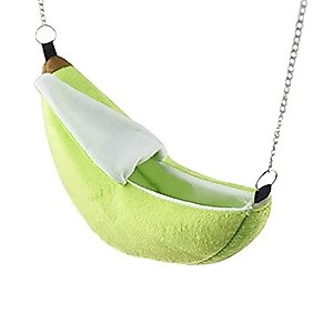 Pet Hamster Banana Hammock Swing Squirrel Parrot Hanging Bed House Cage Nest Toy (Green)