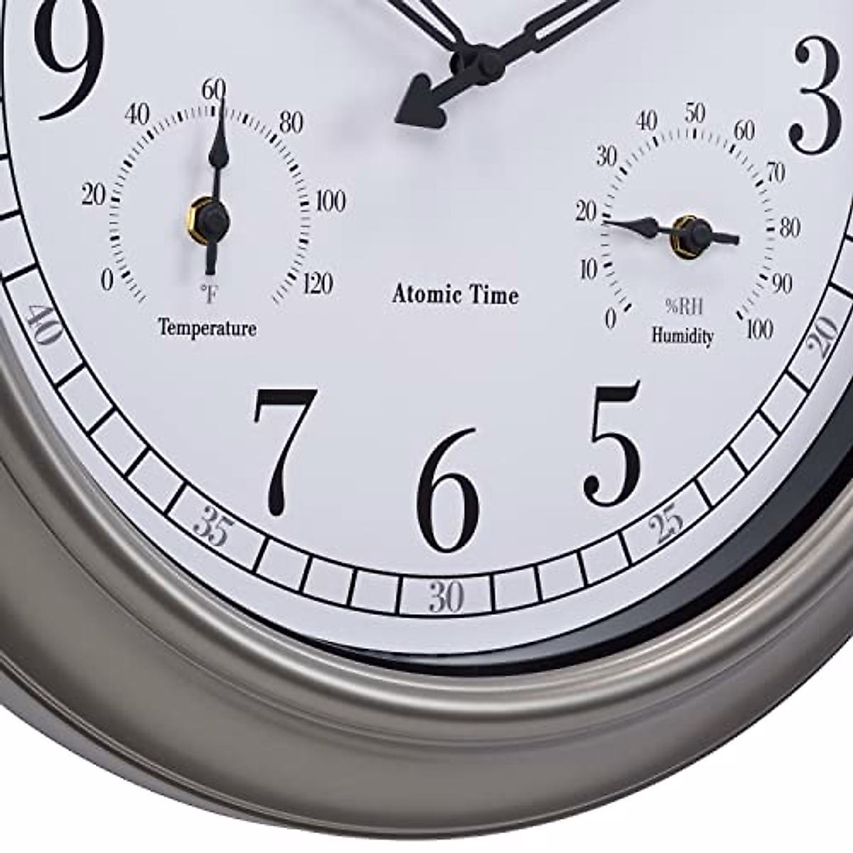 La Crosse Technology 404-00237-INT 18" Atomic Outdoor Clock with Thermometer & Hygrometer