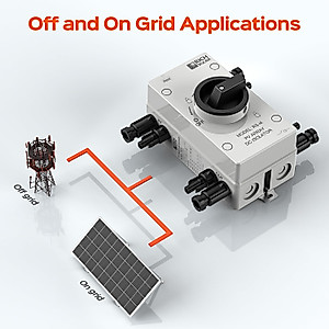 RICH SOLAR Solar PV DC Quick Disconnect Switch 1500V 32 Amps & 800V 55 Amps, RS-i4