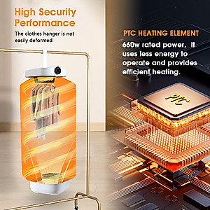 Portable Clothes Dryer, Mini Laundry Dryers with Timer, Foldable Electric Laundry Dryer Machine for Apartment, Home, Travel, Dorm, Camping, RV