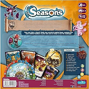 Seasons Board Game - Tactical Card and Dice Game for Wizards, Engaging Strategy Gameplay, Fun Family Game for Kids and Adults, 2-4 Players, Ages 14+, 60 Min Playtime, Made by Libellud