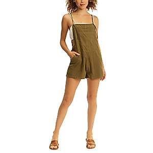 Billabong womens Out N About Overall Casual Shorts, Sage, Small US