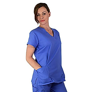 Women's Medical Nursing Scrub Set GT Original V-Neck Top and Pant-Ceil-X-Small