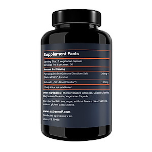 NaturalPQQ - Cellular Energy - 20mg PQQ (Pyrroloquinoline Quinone), Mitochondrial Biogenesis