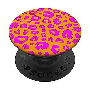 Cheetah Leopard Pattern Pink Orange PopSockets Standard PopGrip