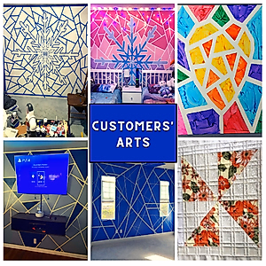 DoAy Blue Painters Tape 1/4" 3/8" 1/2" 5/8" 3/4" x 60 Yard - Multi Size Pack - Multi Surface Use - 5 Rolls