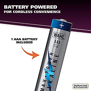 Wahl Clean & Confident Female Battery Pen Trimmer & Detailer with Rinseable Blades for Eyebrows, Facial Hair, & Bikini Lines - Hygienic Grooming & Easy Cleaning with Battery Included - Model 5640-100