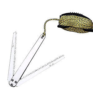 YO-yiHHG Aquatic Weed Cutter, Stainless Steel Collapsible Multipurpose Aquatic Plants Grass Cutter with 15m of Rope for Lakes, Ponds & Beaches