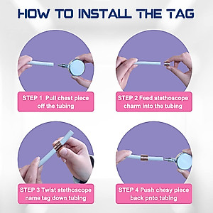 Stethoscope Name Tag Personalized,Custom Stethoscope Charms with ID Tag Accessorie Engraved Name Birthflower,Nurses Week Gift for Nurse Doctor Medical Assistant Vet-Style 7