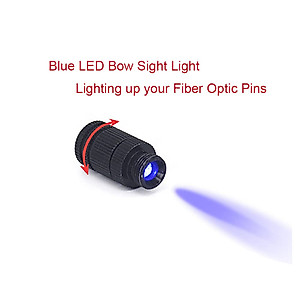 SOPOGER Archery Compound Bow Sight Light Fiber Optic 3/8-32 LED Sight Light Thread Universal Fit (1pcs)