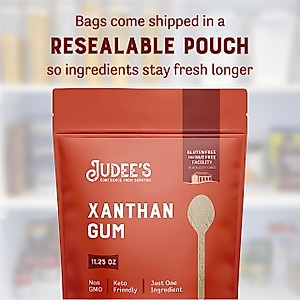 Judee’s Xanthan Gum 11.25 oz - 100% Non-GMO, Keto-Friendly - Gluten-Free and Nut-Free - Gluten-Free Baking Essential - Great for Keto Syrups, Sauces, and Thickening