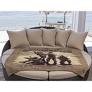 Erazor Bits Us Military Coral Fleece Blanket - Veteran Throw Blanket for Couch - Tactical - ADD3-MM2349-TB